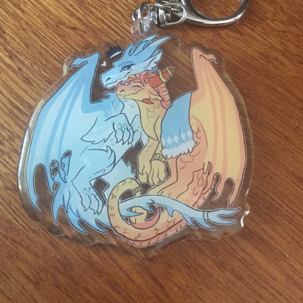Queen Glacier and Princess Blaze Wings of Fire WOF Acrylic Charm - Etsy