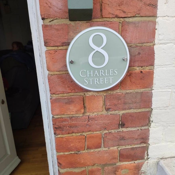 Traditional House Number Signs & Address Plaques in Sage Green - Etsy UK
