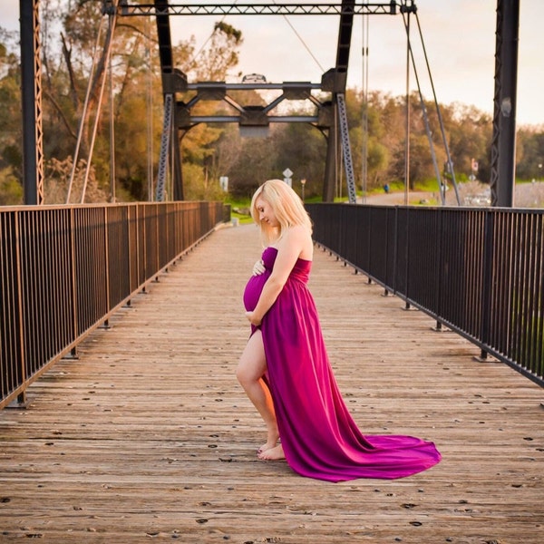35 Colors•gown+shorts•sweetheart Open Belly Maternity Dress•maternity ...