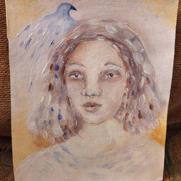 The Angel, Found Poem, Cut and Paste, Original Conceptual Art, Art on Paper, Unique Gift, Poetry ...