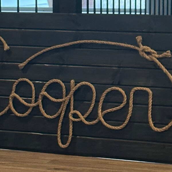 Large 1-7 Letters Custom Rope Wall Sign READ ITEM DESCRIPTION - Etsy