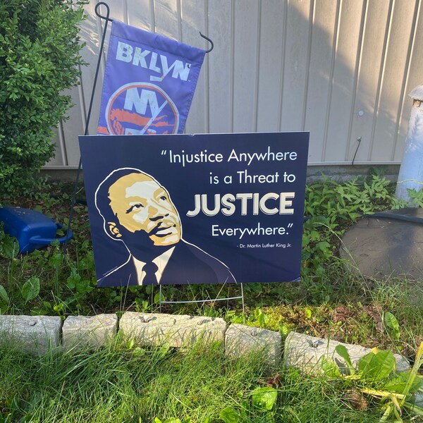 Martin Luther King Justice Yard Sign // 2-sided // Protest Sign ...