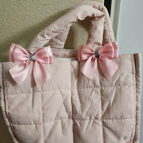 Double Bows Satin Ribbon Ready Made Bows 3.5 Inch 9cm Large Bows Baby ...