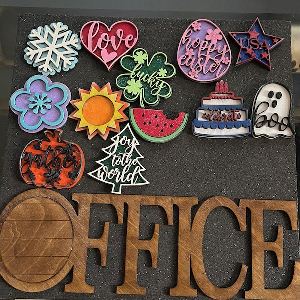 Office Sweet Office Interchangeable Standing Sign, File SVG, Glowforge ...