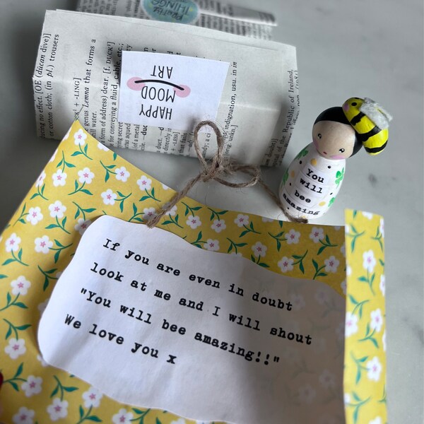 Be the Sunshine Gift, Sunflower Peg Doll, Motivational Desk Buddy, Cute ...