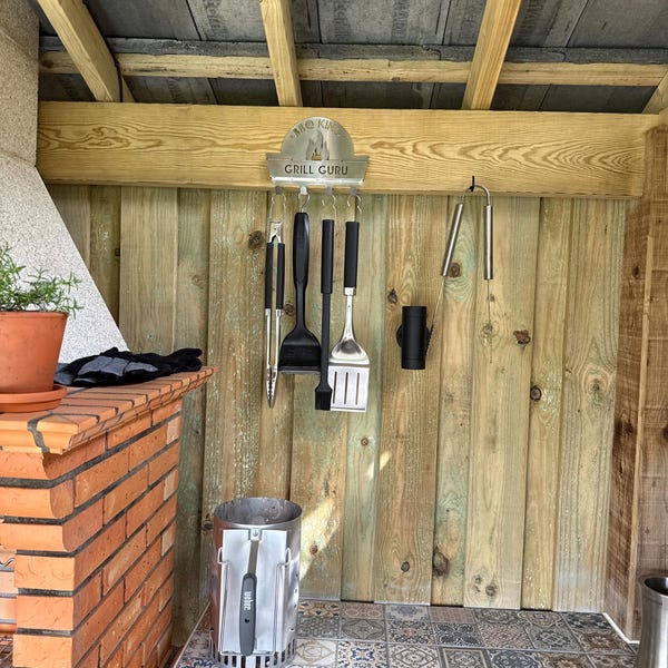 Personalised Stainless Steel BBQ Tool Rack Grill Accessory - Etsy