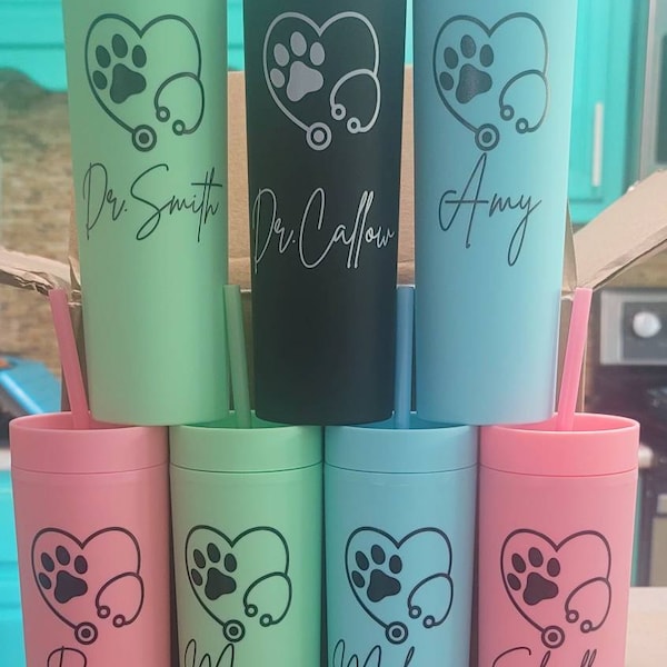 Veterinarian Gift, Personalized Veterinarian Tumbler, Vet Tech Gift ...