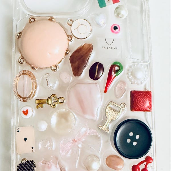 CORALINE THEMED Custom Resin Charm Phone Case EXAMPLE - Etsy