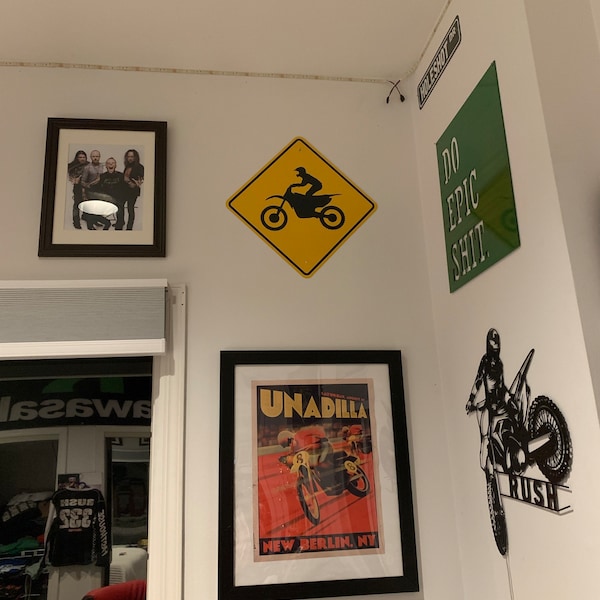 Dirt Bike Crossing Sign - Enduro Trail Marker - Motocross Inspired Gift ...