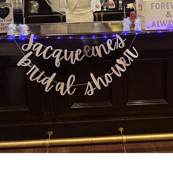 Custom Bridal Shower Banner | Bridal Shower Name Banner | Bridal Shower ...