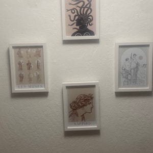 Les Muses Poster, the Nine Muses Print, Greek Muses Art, Ancient Greek ...