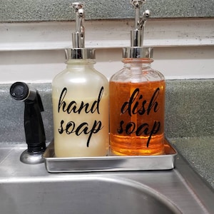 Soap Label Decals / Kitchen Decor / Hand Soap Label / Dish Soap Label ...