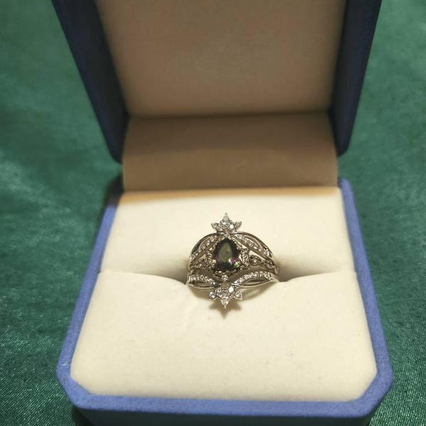 Celtic Knot Norse Viking Diamond Ring Enhancer Women Unique Curved ...