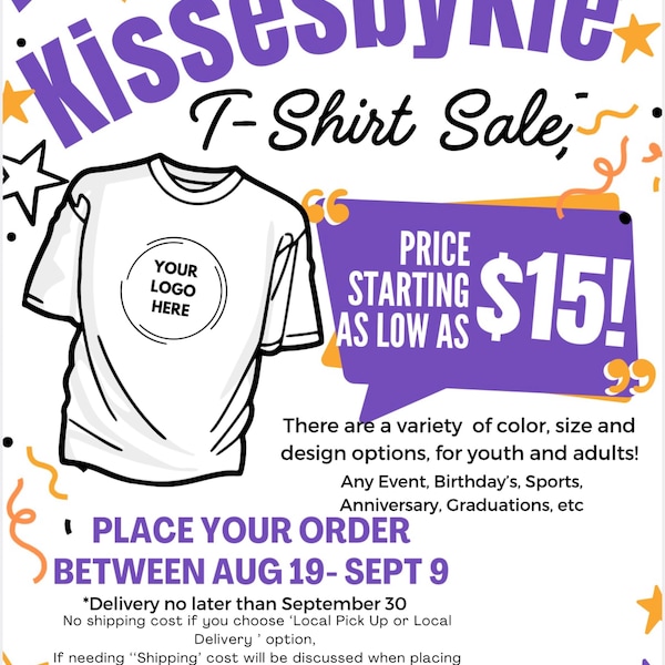 EDITABLE School Spirit Wear Fundraiser Flyer, Clothing T-shirt Sale ...