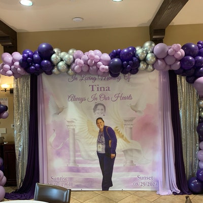 Memorial Backdrop, Funeral Backdrop, in Loving Memory Backdrop ...