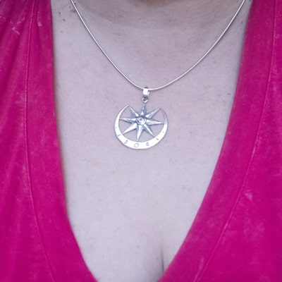 PENDULUM NECKLACE Silver Plated Brass 925 Sterling Silver Bronze - Etsy