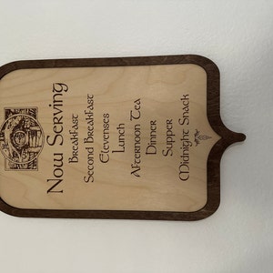 Second Breakfast Sign Wood Engraved LOTR Kitchen Wall Decor. - Etsy