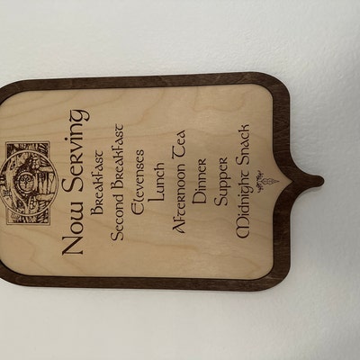 Second Breakfast Sign Wood Engraved LOTR Kitchen Wall Decor. - Etsy