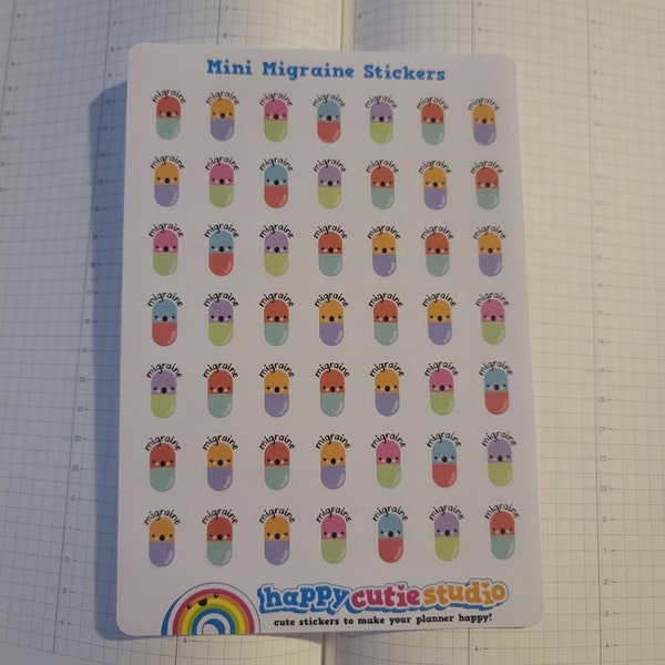 49 Cute Migraine/headache/pill/medicine Planner Stickers - Etsy