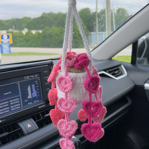 Crochet Plant Car Hanging PDF Pattern: Strawberry, Pothos - Etsy