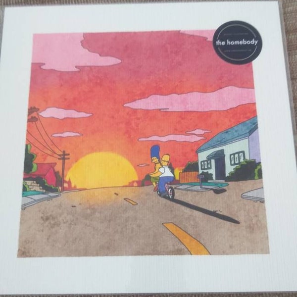 The Simpsons Homer and Marge Sunset Print, Poster Watercolor ...