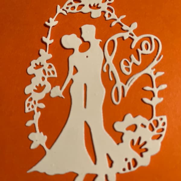 Bride and Groom Die Cut Embellishment for Scrapbooking, Card Making ...