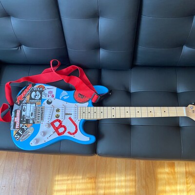 1994 BJ Guitars Billie Joe Armstrong Green Day Blue Guitar - Etsy