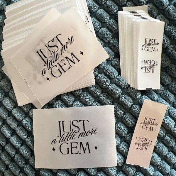 Black or White Fold Over Labels, Logo Tags, Silky Satin Brand Labels - Etsy