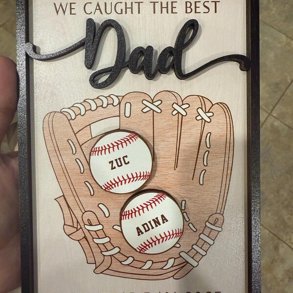 Personalized Father's Day Gift, the Best Dad Sign, Family Sign, Father ...