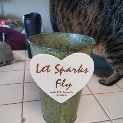 Wedding Sparklers Holder Galvanized Bucket Let Sparks Fly Wedding Gift ...