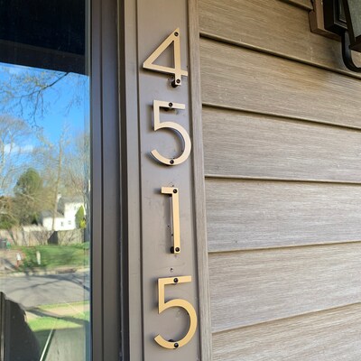 4 Inch Metal Address Numbers Metal House Numbers Street Address Numbers ...