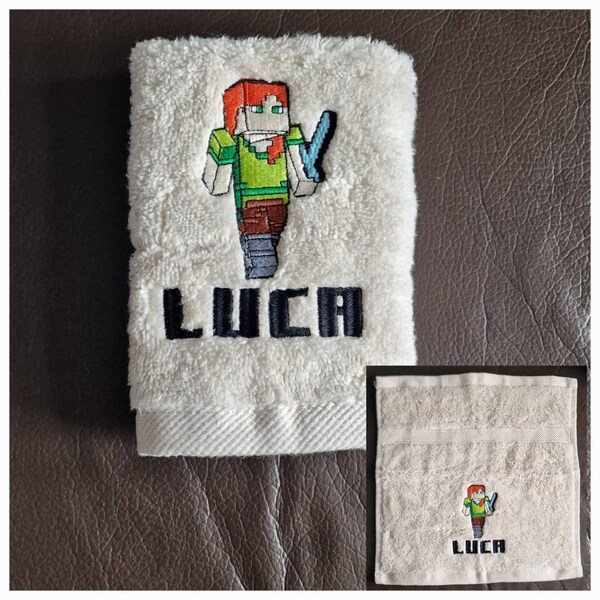 Gamer Alex Embroidery File Pixel Art Pattern, Video Game Character ...