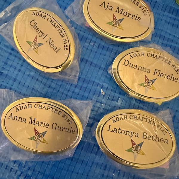 Order of Eastern Star 1.5" X 2.25 Framed Magnetic on Members Badge ...