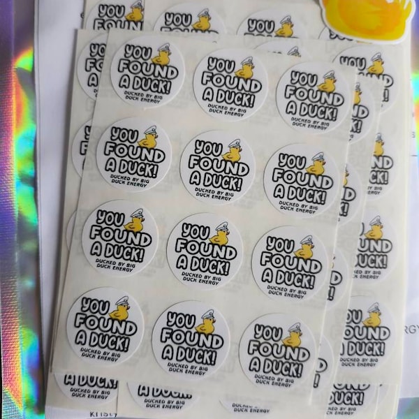 56 Round Mini Stickers - Cruise Duck Stickers - Mini Duck Stickers ...