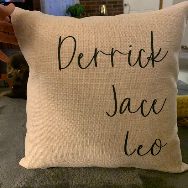 Name Pillow Covers - Personalized Name Pillow - Name Throw Pillow Cover ...