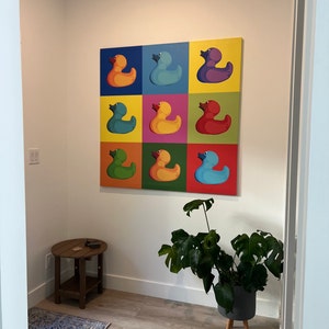 Rubber Duck by Andy Warhol Bright Large Graffiti Style Wall Art Urban ...