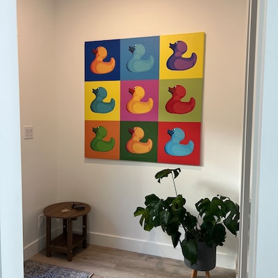 Rubber Duck by Andy Warhol Bright Large Graffiti Style Wall Art Urban ...