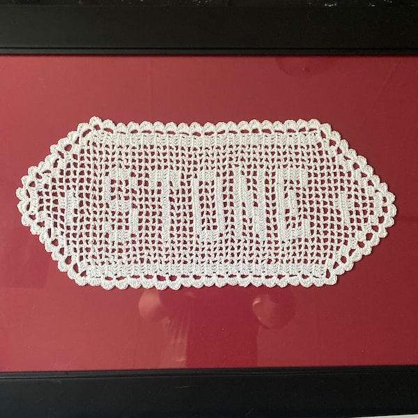 Special Custom Handmade Crocheted Name Doilies - Crochet Name Doily ...