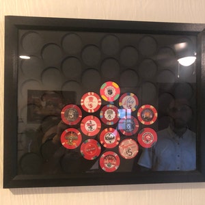 Casino Poker Chip Display Frame Insert and Frame Option Poker | Etsy