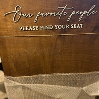 3D Reserved Sign, Rustic Wedding Signs, Church Pew Reservation, Hanging ...