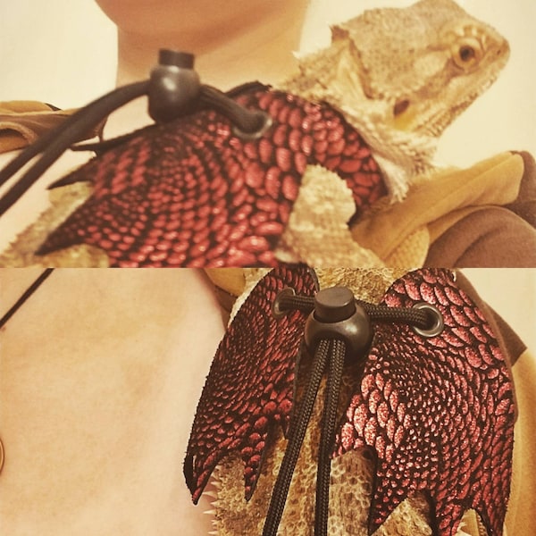 Leather Lizard Harness--fire Dragon With Wings - Etsy