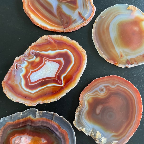Set of 5 Agate Slabs - Seven Color Options Available! - Etsy