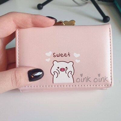 Personalized Wallet Kawaii Pretty Cat Cartoon Animal Short Wallet/ Cute ...