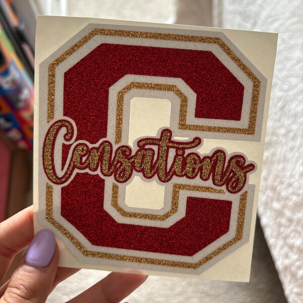 Glitter BIG Varsity Letter Name Stickers & Magnets - Varsity Junior ...