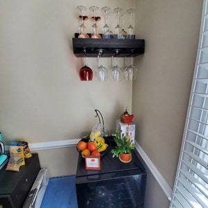 Wood Wine Rack Shelves the Ryan Wall Mounted Shelf & - Etsy