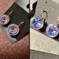 Large Bella Gold-plated Crysta Golden Sadow Pierced Crystal Earrings ...