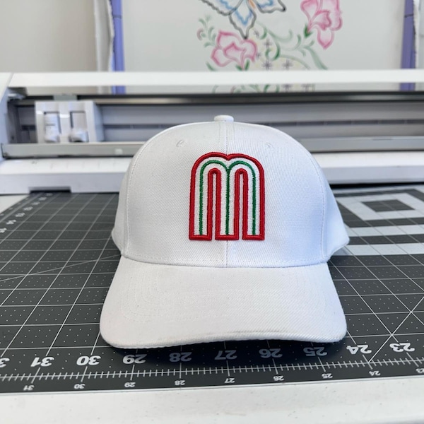 Mexico Logo 3d Puff & Flat Machine Embroidery Design File for Hats ...