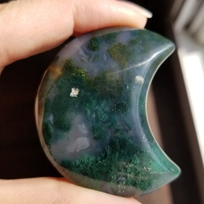 Tree Agate Tumble Large Tree Agate Crystal Tumble Moss Agate Tumble - Etsy