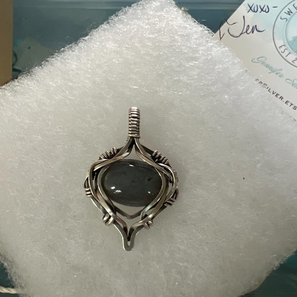 Blue Labradorite Skull Sterling Silver Wire Wrap With Opal - Wire ...