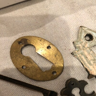 Antique Large Skeleton Key Hardware Escutcheon - Etsy